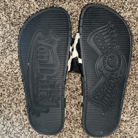 Von Dutch | Shoes | Von Dutch Cow Print Pony Hair Slides | Poshmark